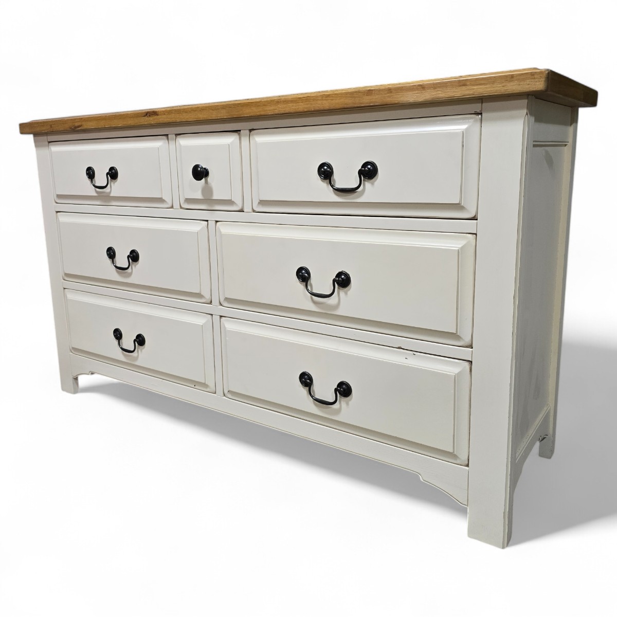 Second Hand Barker and Stonehouse Cream and Oak Double Chest of Drawers