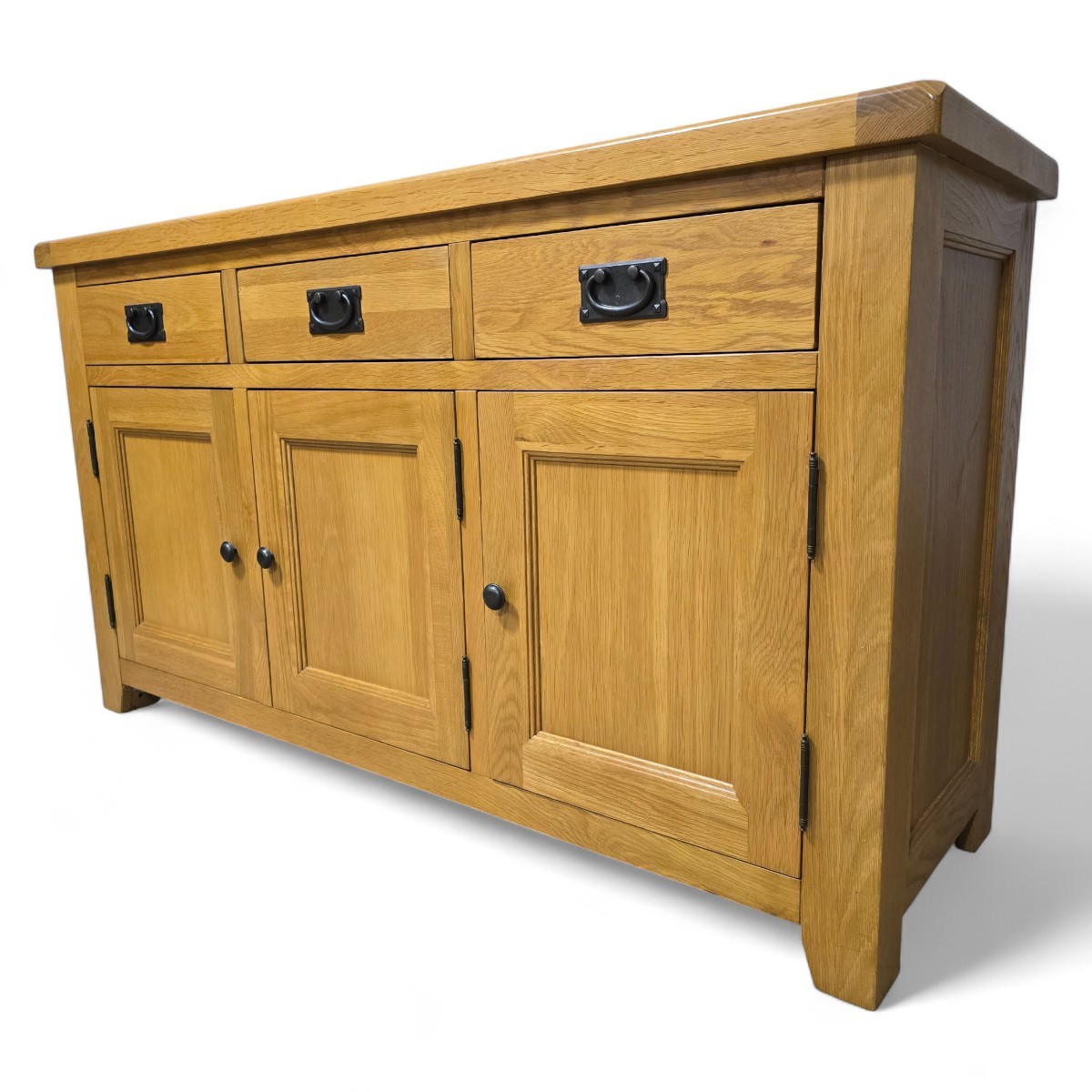 Rustic Large Second-Hand Barker and Stonehouse Solid Oak Sideboard